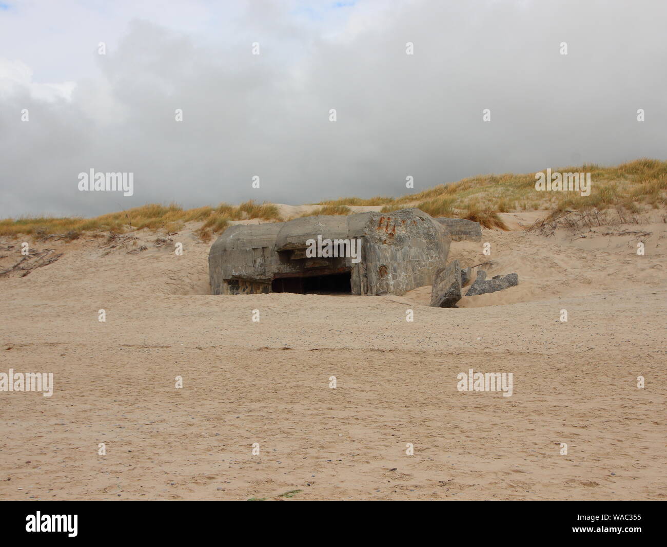 Canon Hole Bunker from the Atlantic Wall in WW2 at West Coast of ...