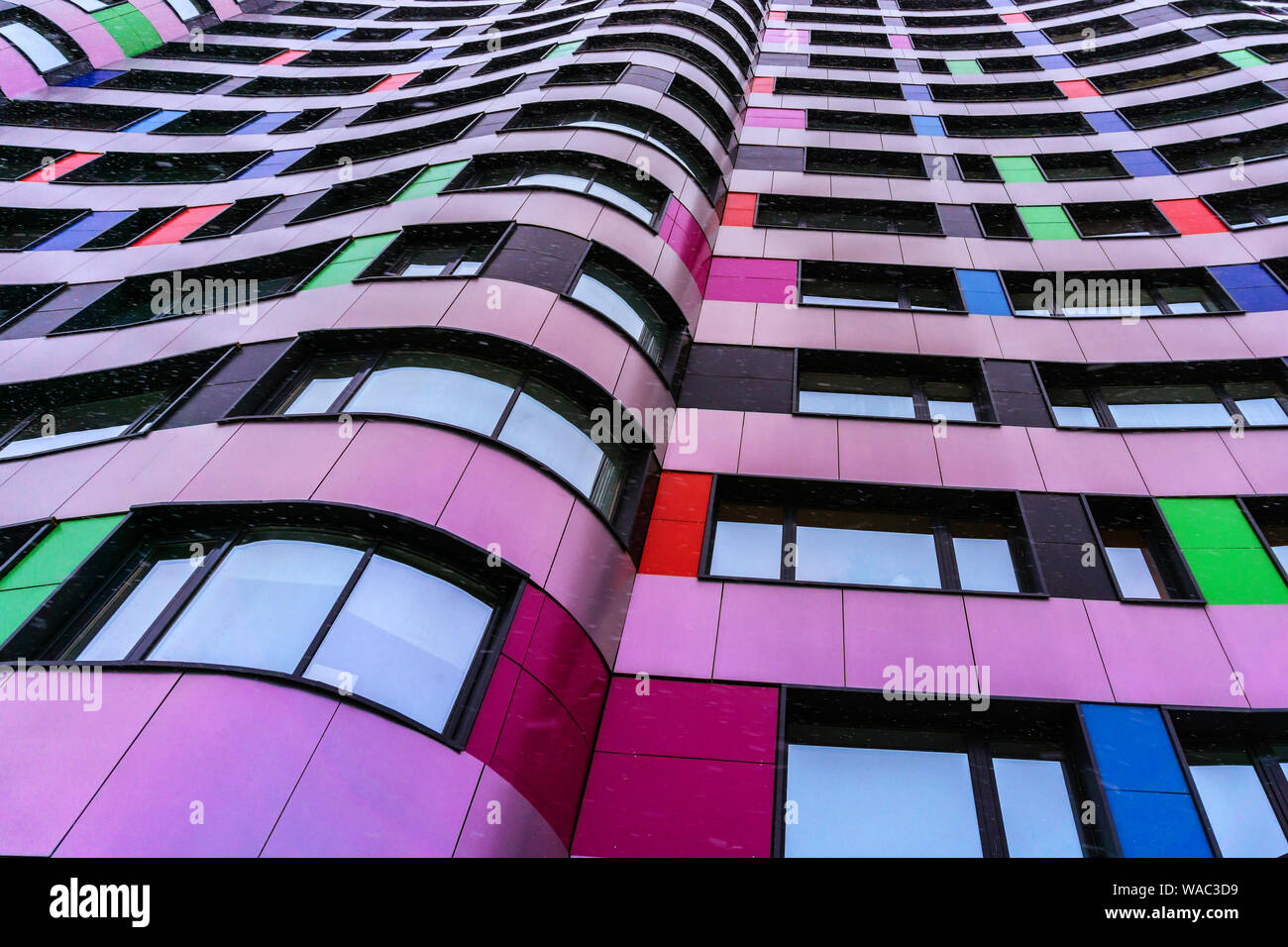 Yekaterinburg, Russia - January 17, 2019: fragment of a multi-colored ...