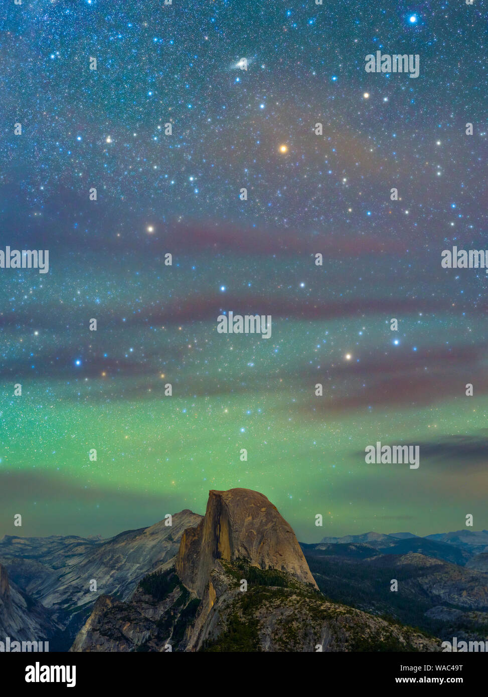 Andromeda Above Half Dome in Yosemite Stock Photo - Alamy