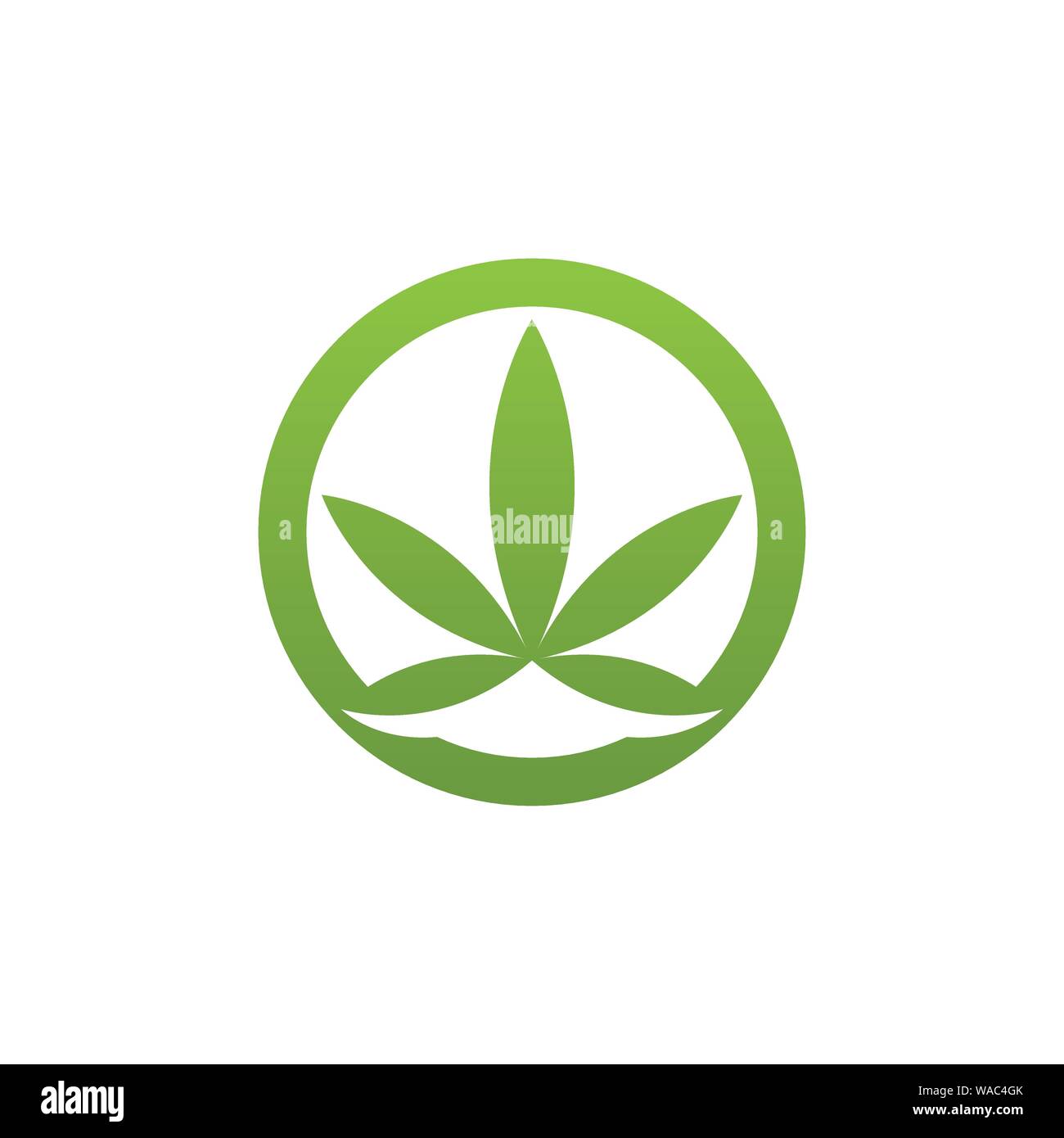Cannabis marijuana hemp leaf logo and symbol Stock Vector Image & Art ...