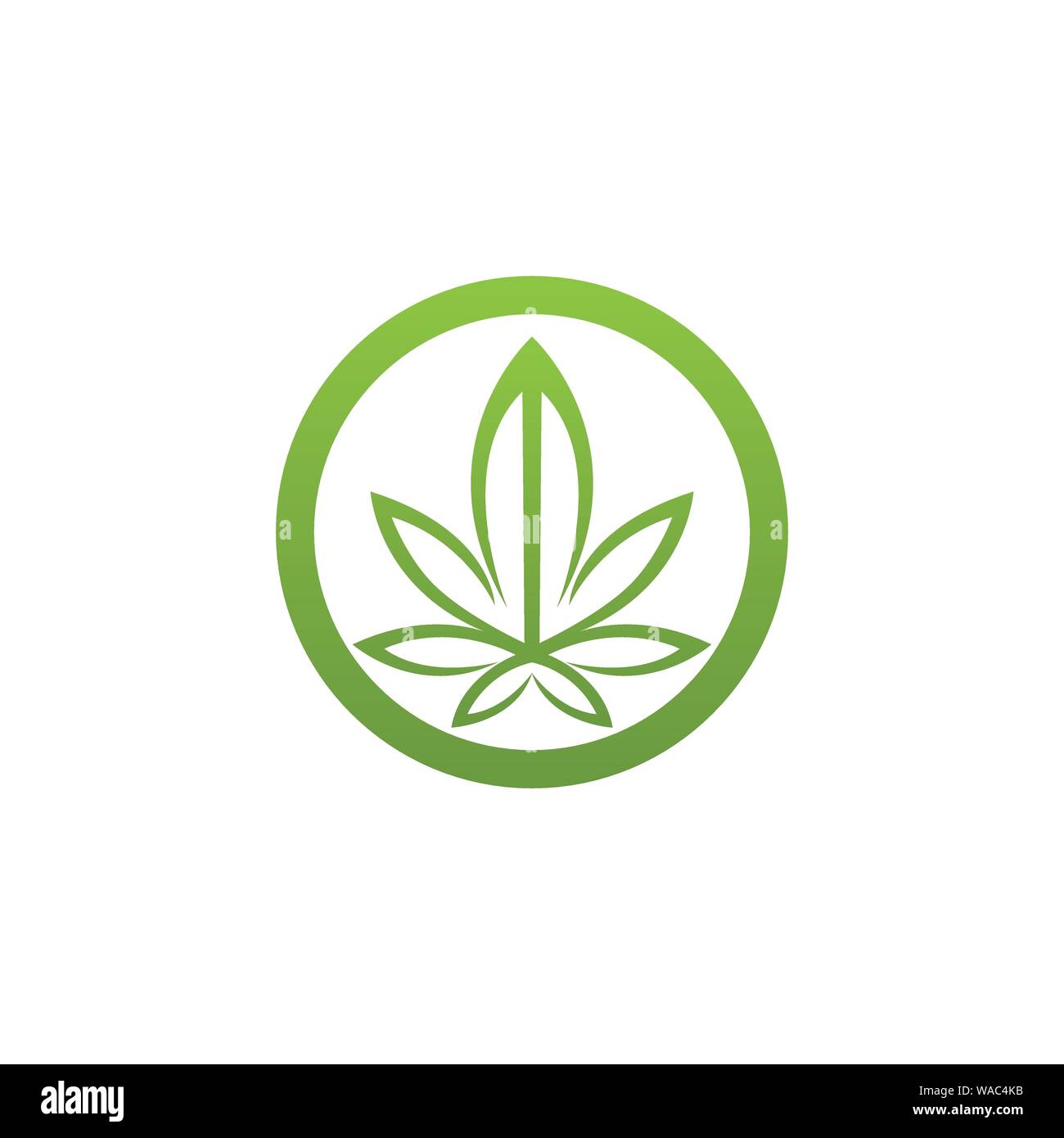 Cannabis marijuana hemp leaf logo and symbol Stock Vector Image & Art ...