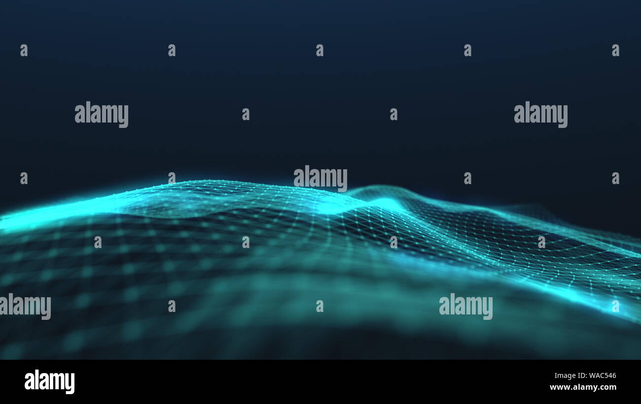 3d animation small turquoise information units connected into perfect ...