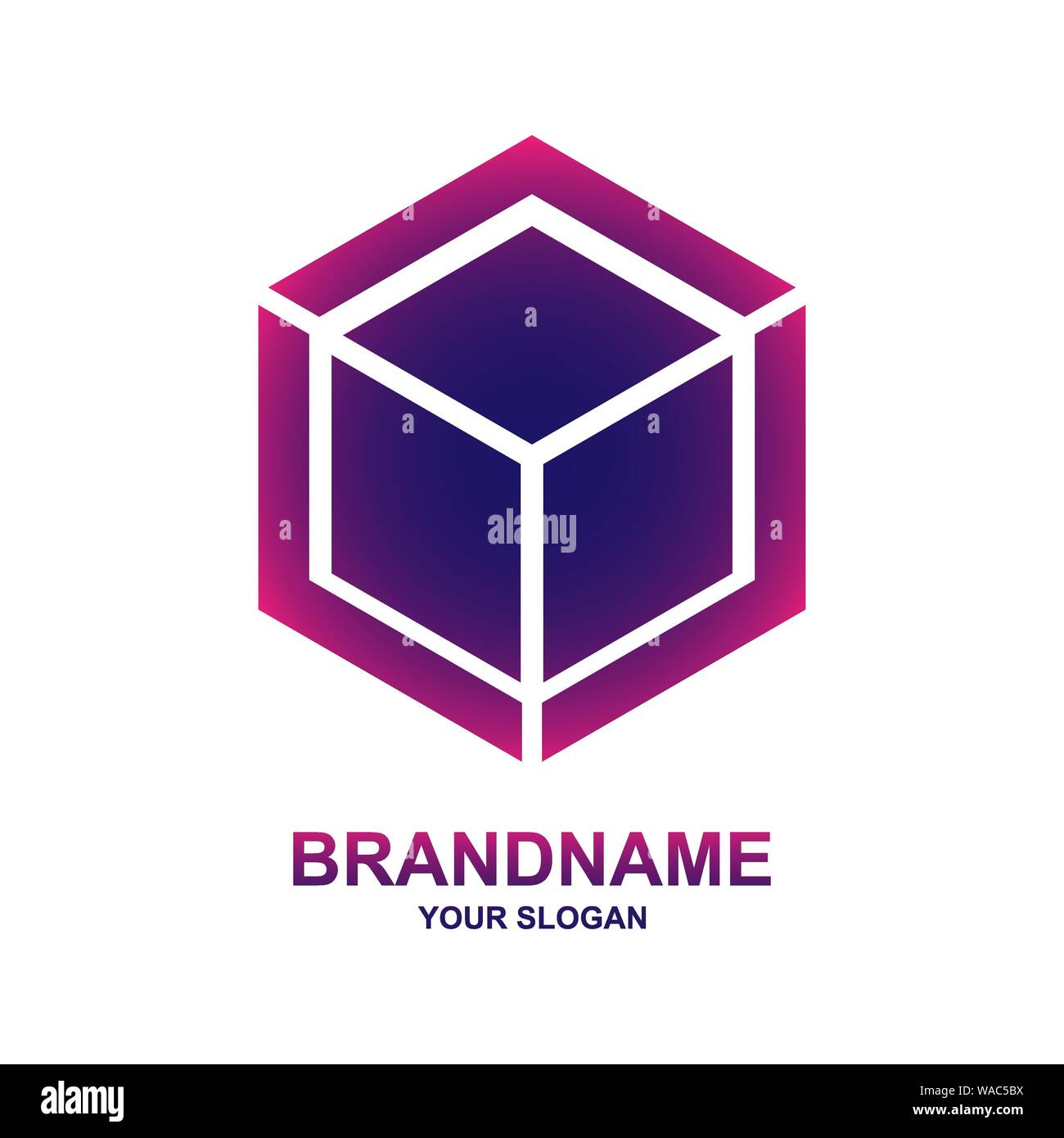 Cube logo hi-res stock photography and images - Alamy