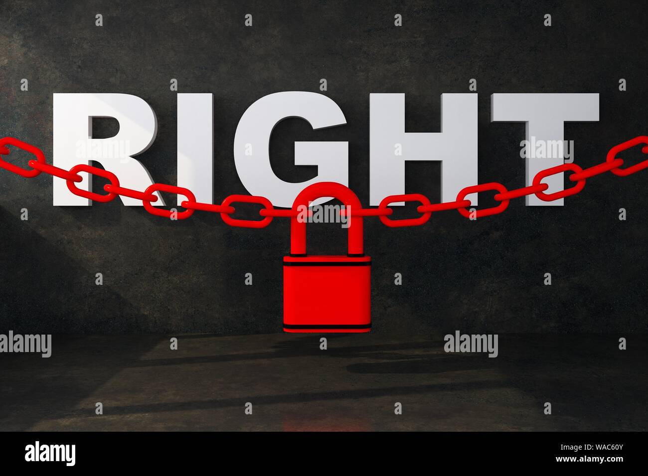 human rights blocking concept. 3d rendering Stock Photo - Alamy