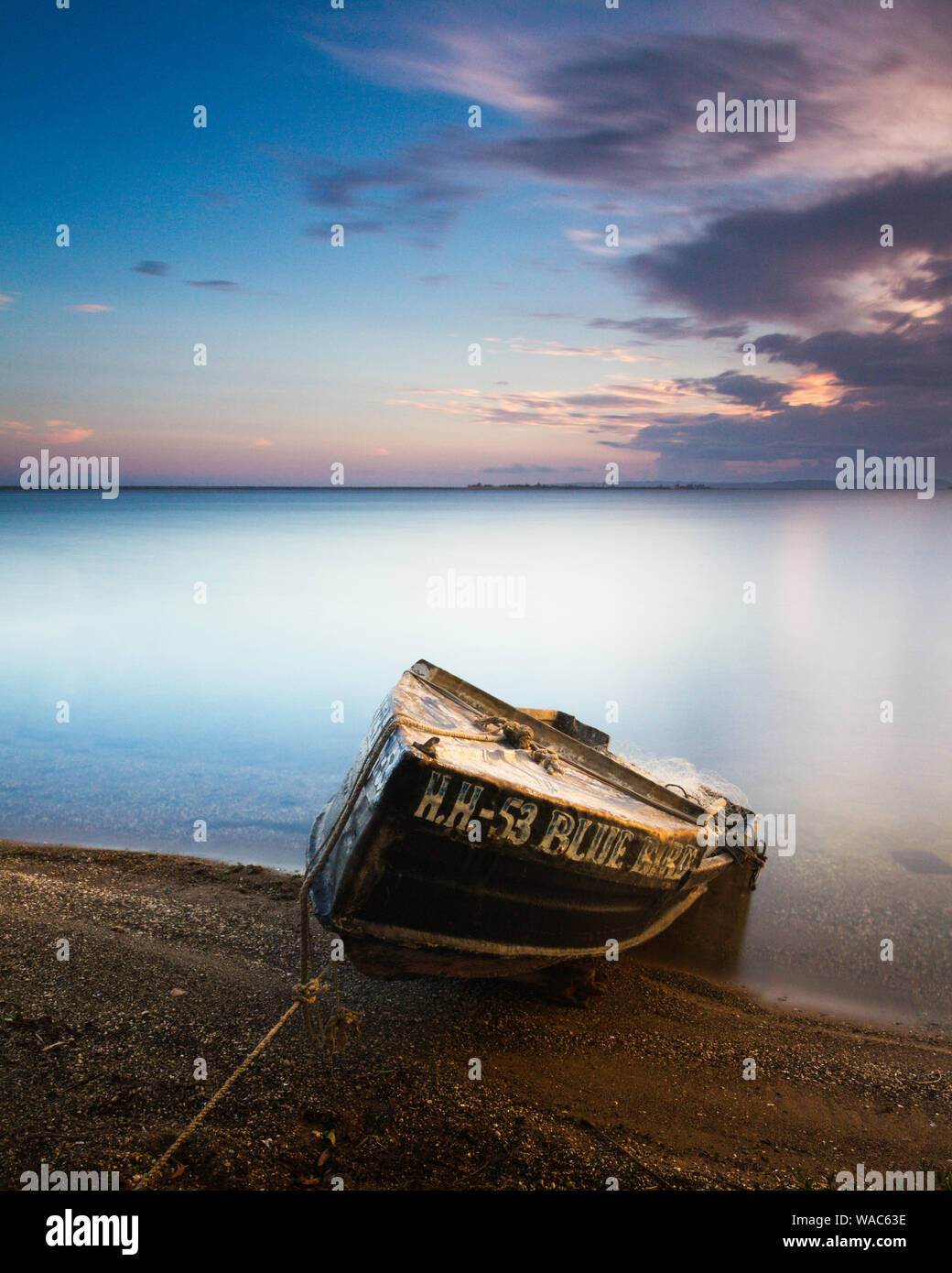 Caribbean sea water rowboat hi-res stock photography and images - Alamy