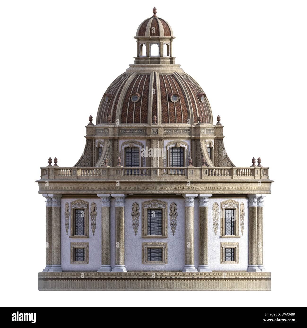 3D Illustration of a fictional Renaissance Building Stock Photo - Alamy