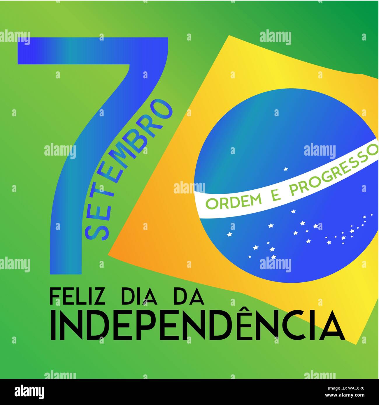 Brazil independence day illustration with a flag - Vector Stock Vector ...