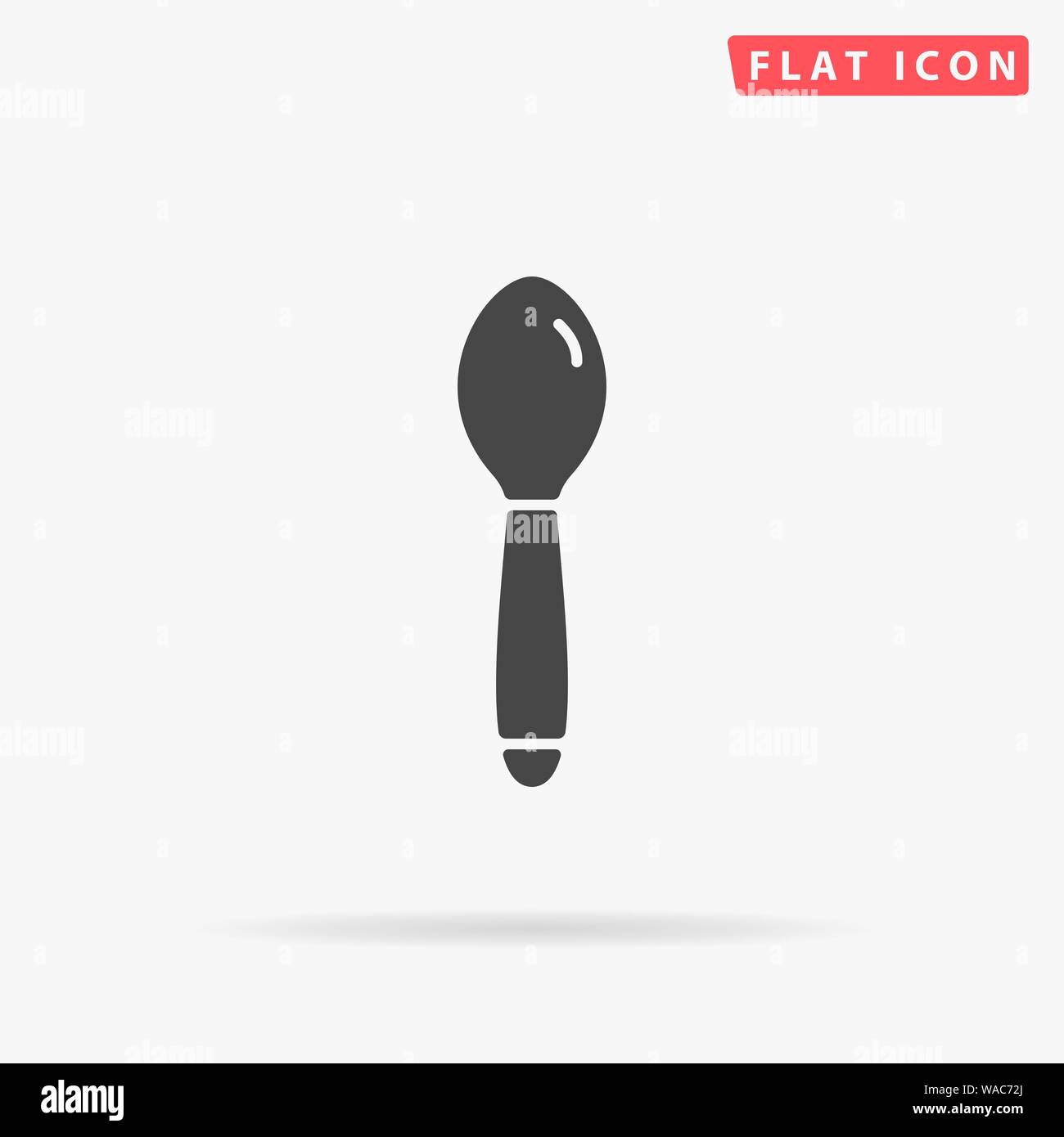 Restaurant spoon. Flat design style minimal vector illustration icon ...