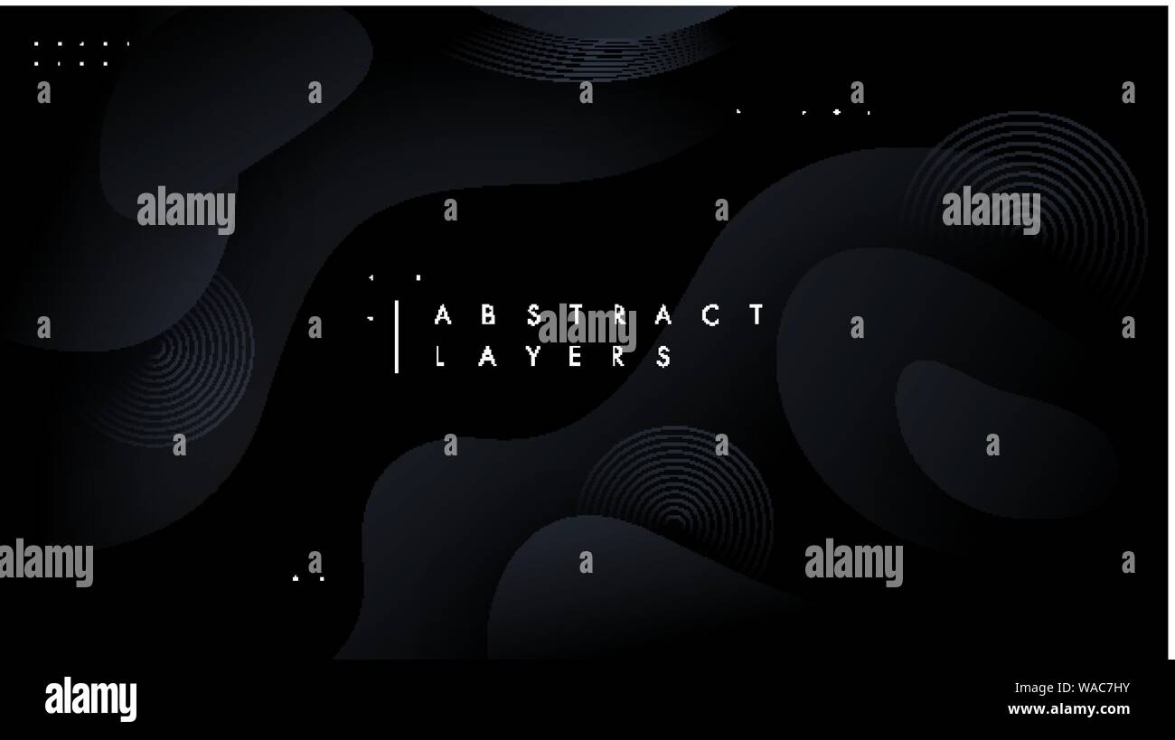 Black paper cut background. Abstract realistic papercut decoration ...