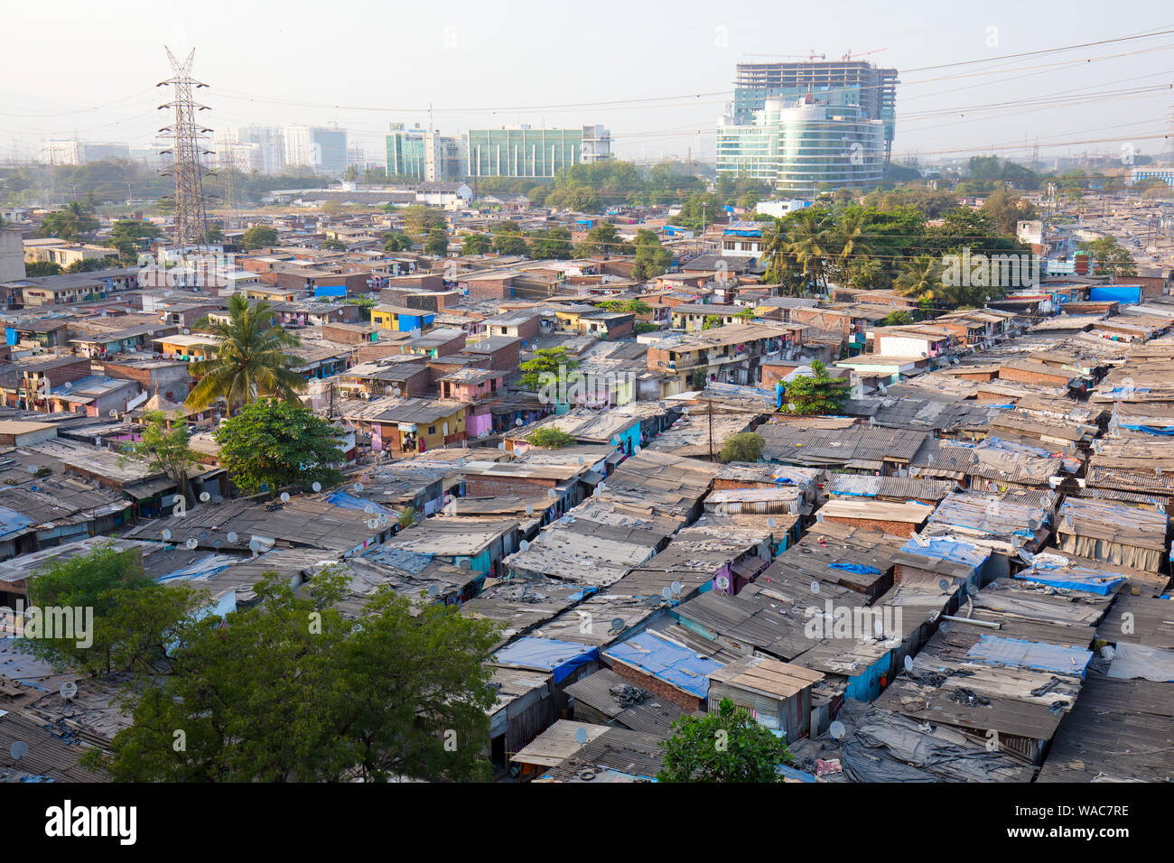 Indian slum rooftop hi-res stock photography and images - Alamy
