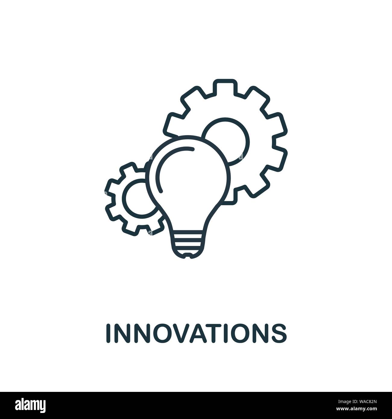 Innovations outline icon. Thin style design from startup icons ... Innovations outline icon. Thin style design from startup icons ...