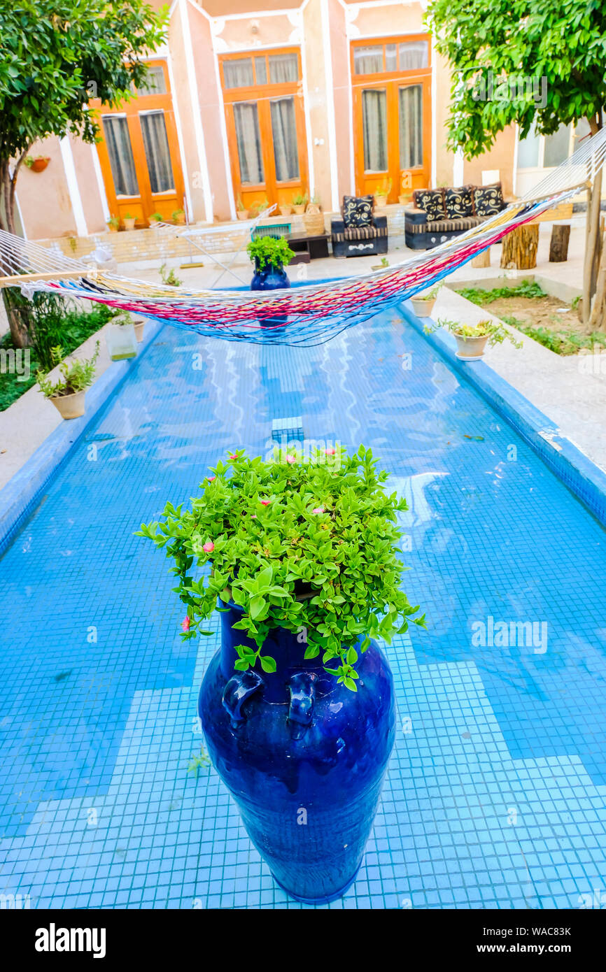 Courtyard in a hotel Stock Photo - Alamy