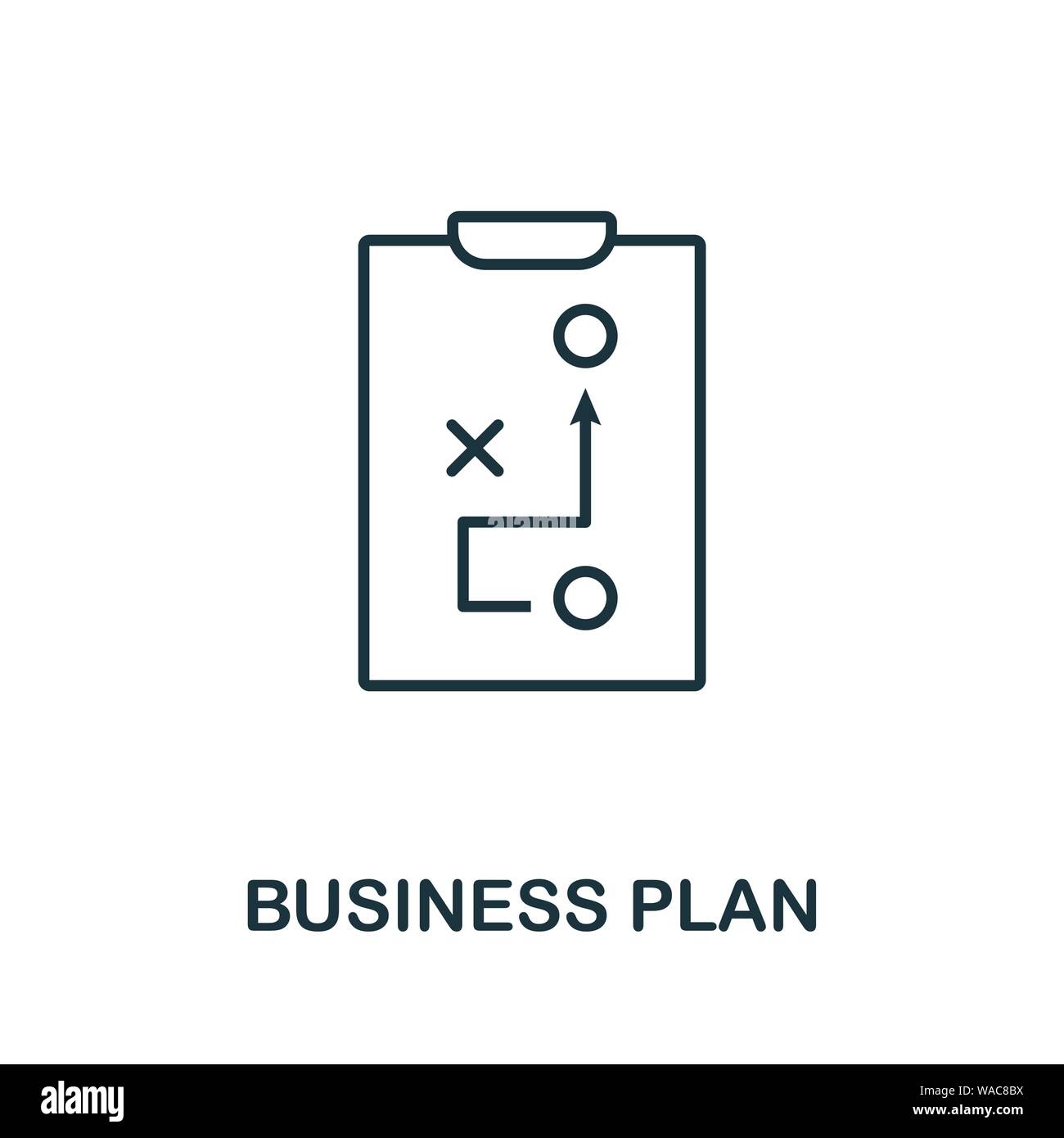 Business Plan outline icon. Thin style design from startup icons ...