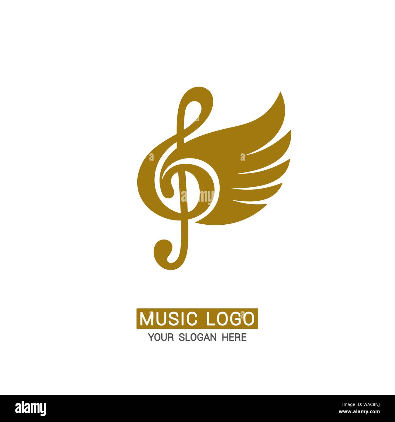 Music logo. Winged treble clef Stock Vector Image & Art - Alamy