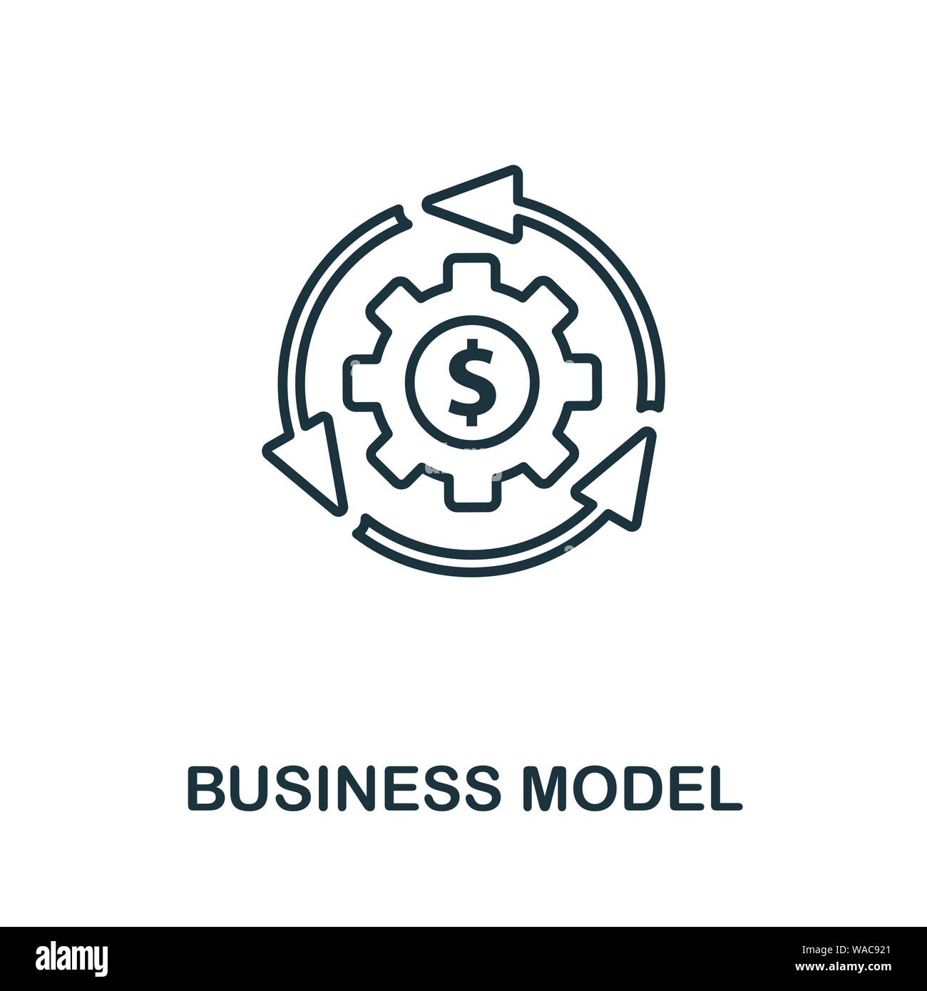 Business Model outline icon. Thin style design from startup icons ...