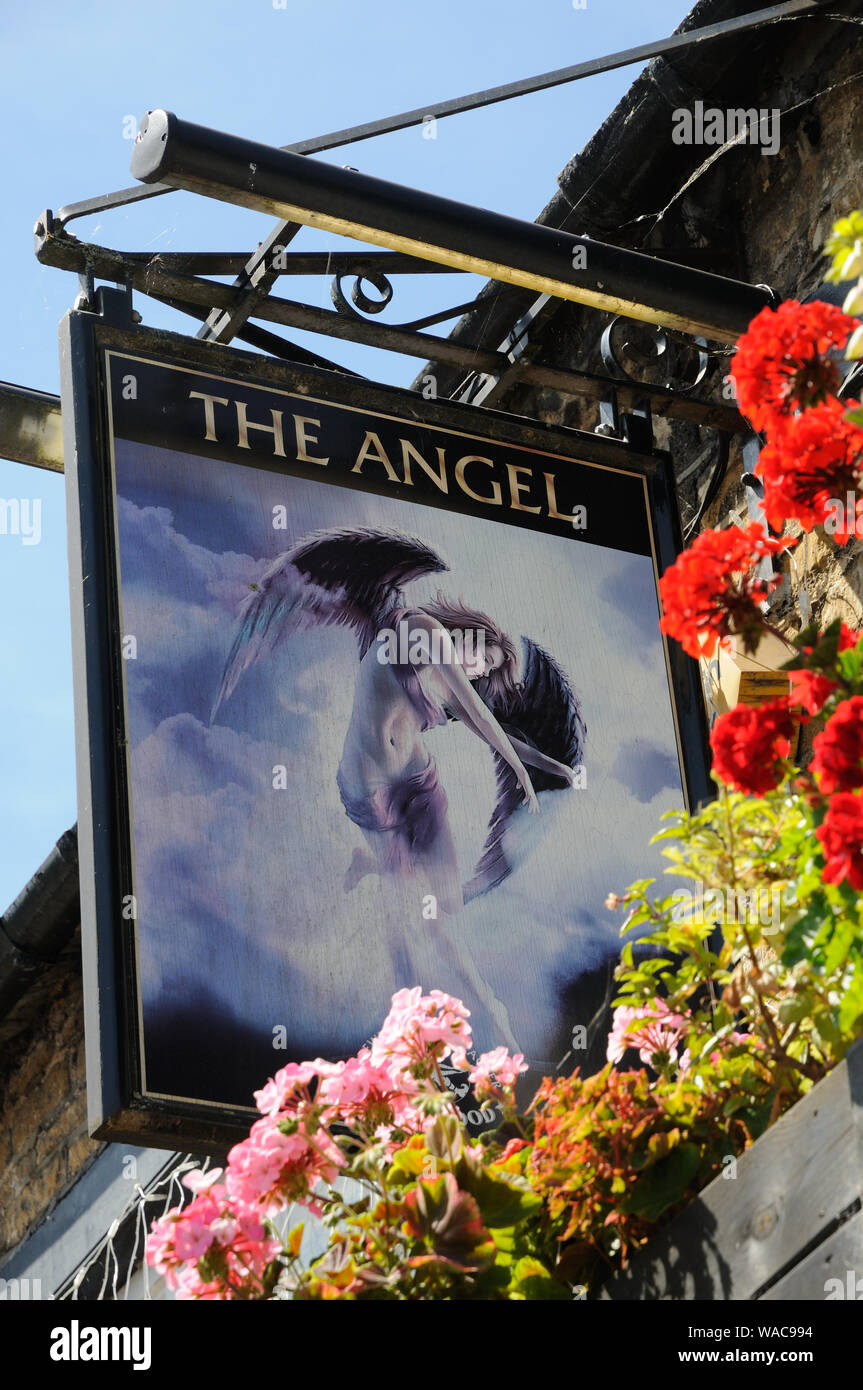The Angel inn sign , Witney, Oxfordshire Stock Photo - Alamy