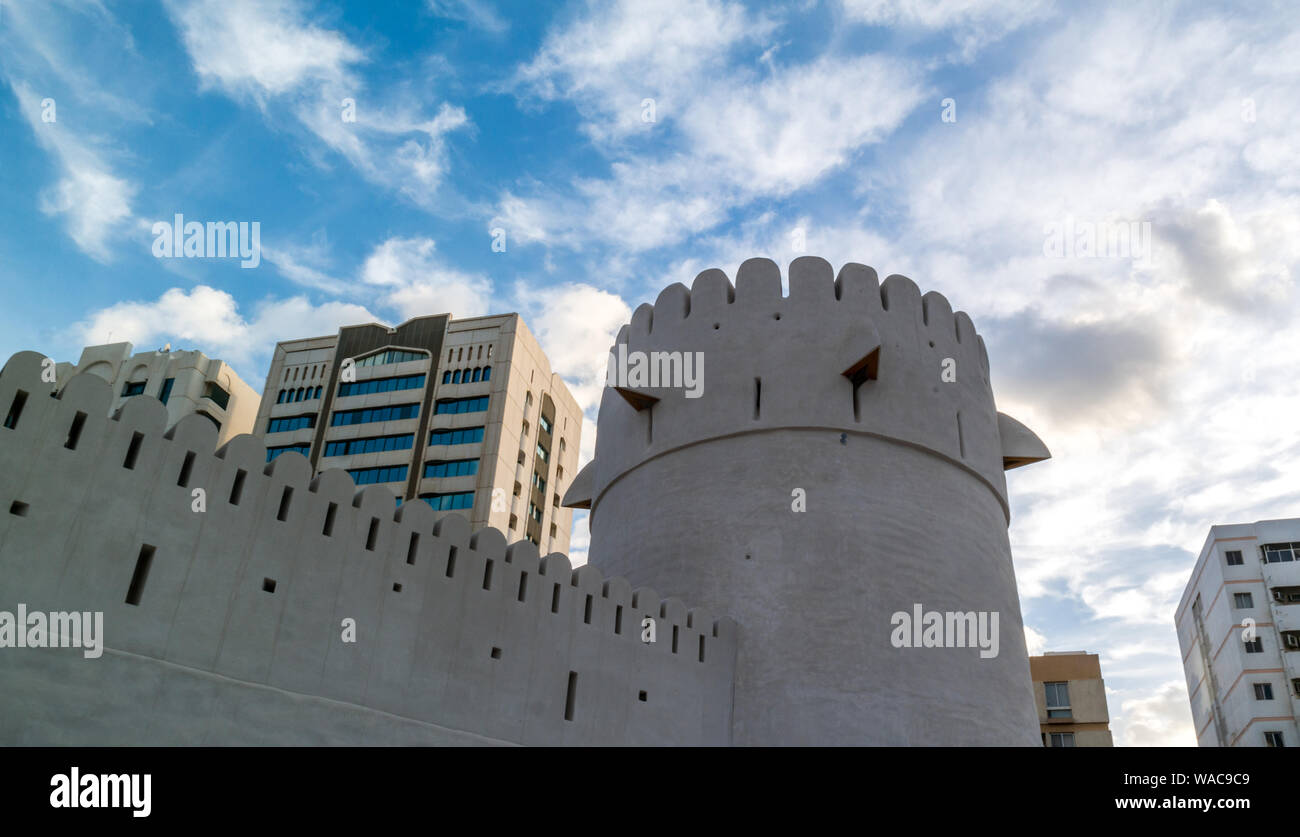 Architecture design of an old Arabic building - Qasr Al Hosn museum the ...
