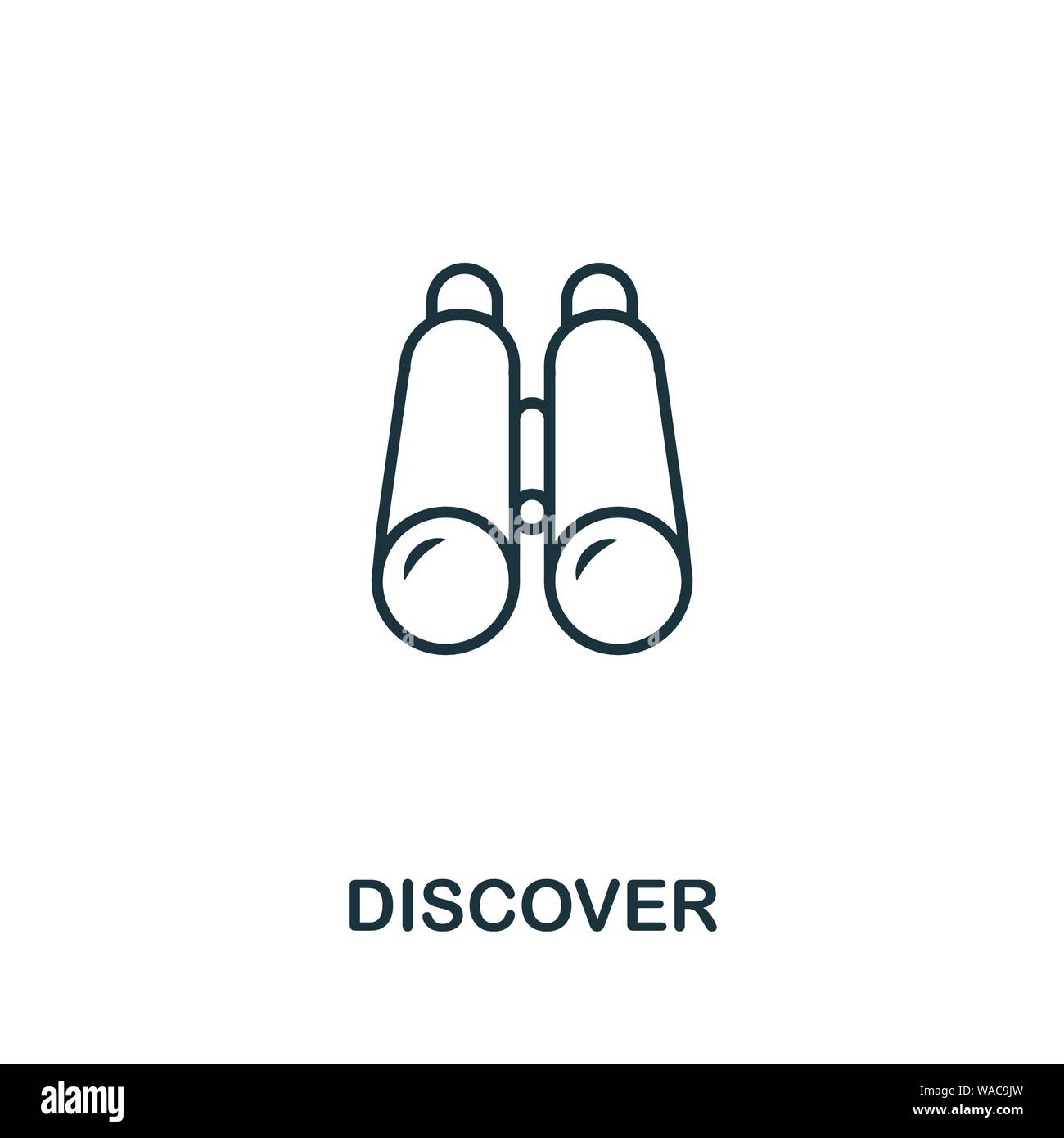 Discover outline icon. Thin style design from startup icons collection ...