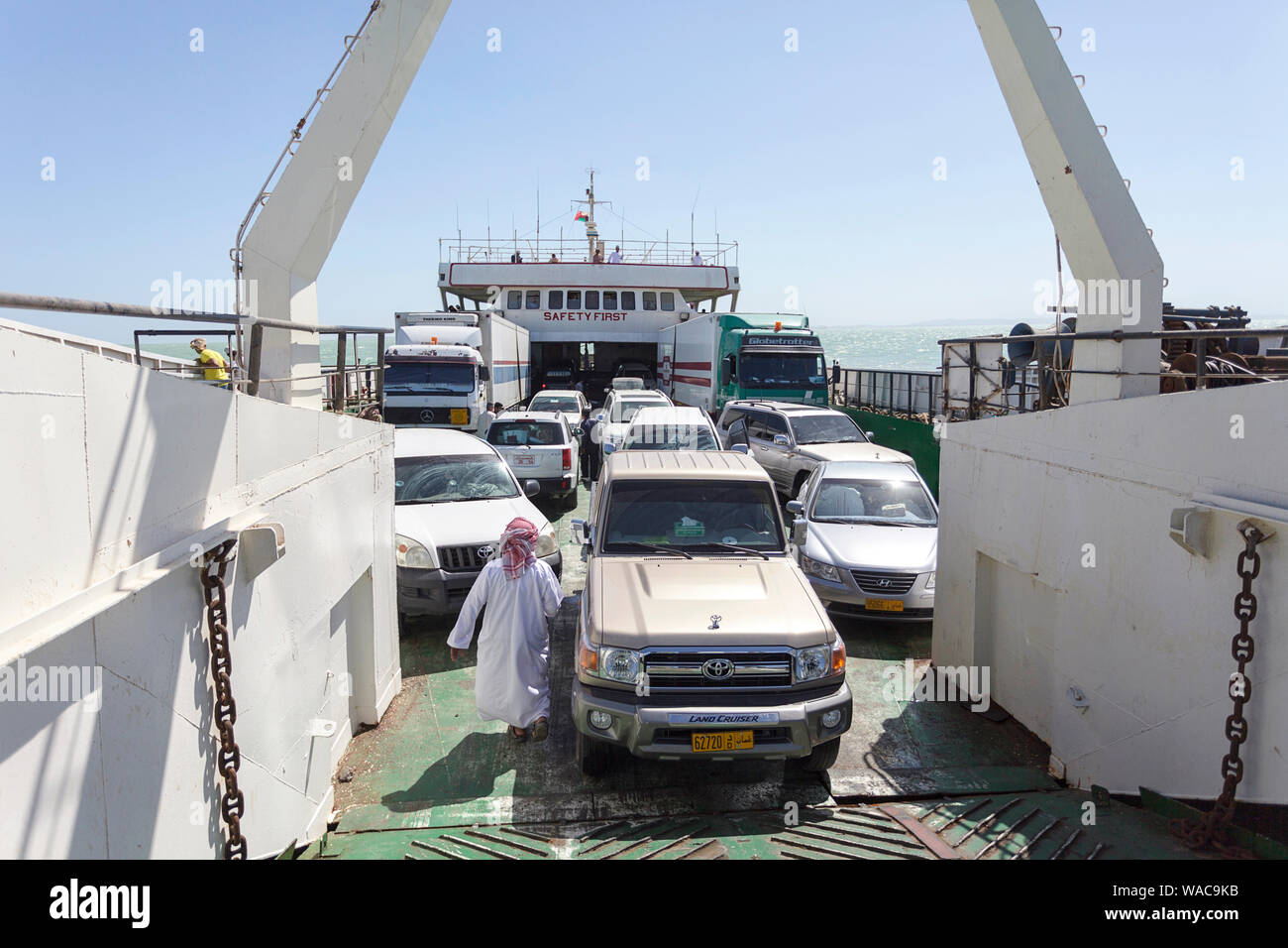 Car ferry boat to Masirah Island, Oman Stock Photo - Alamy