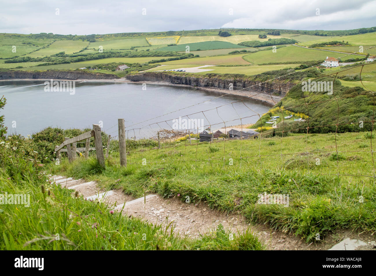On the jurassic coast world heritage site in dorset hi-res stock ...