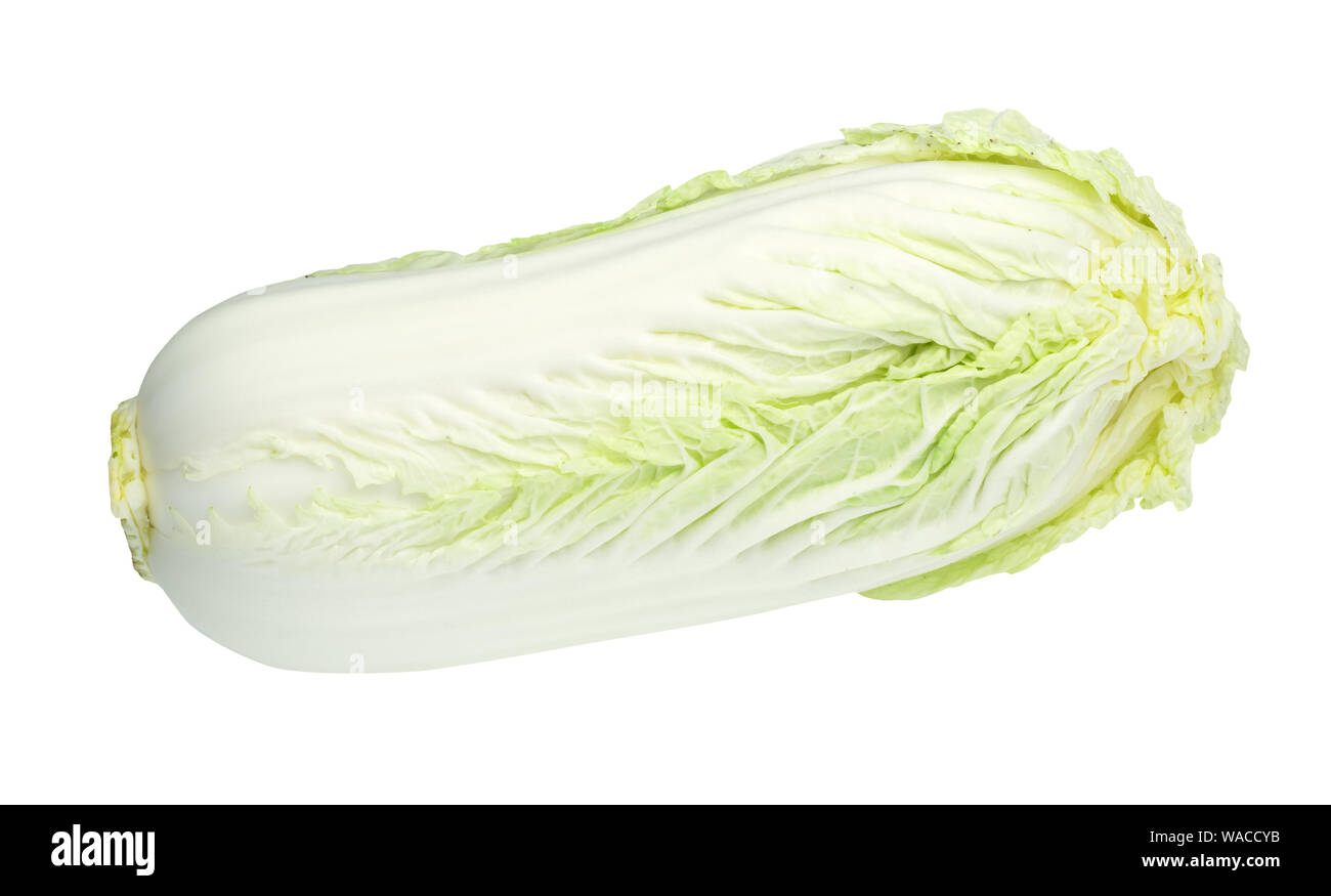 head of fresh Napa cabbage cutout on white background Stock Photo - Alamy