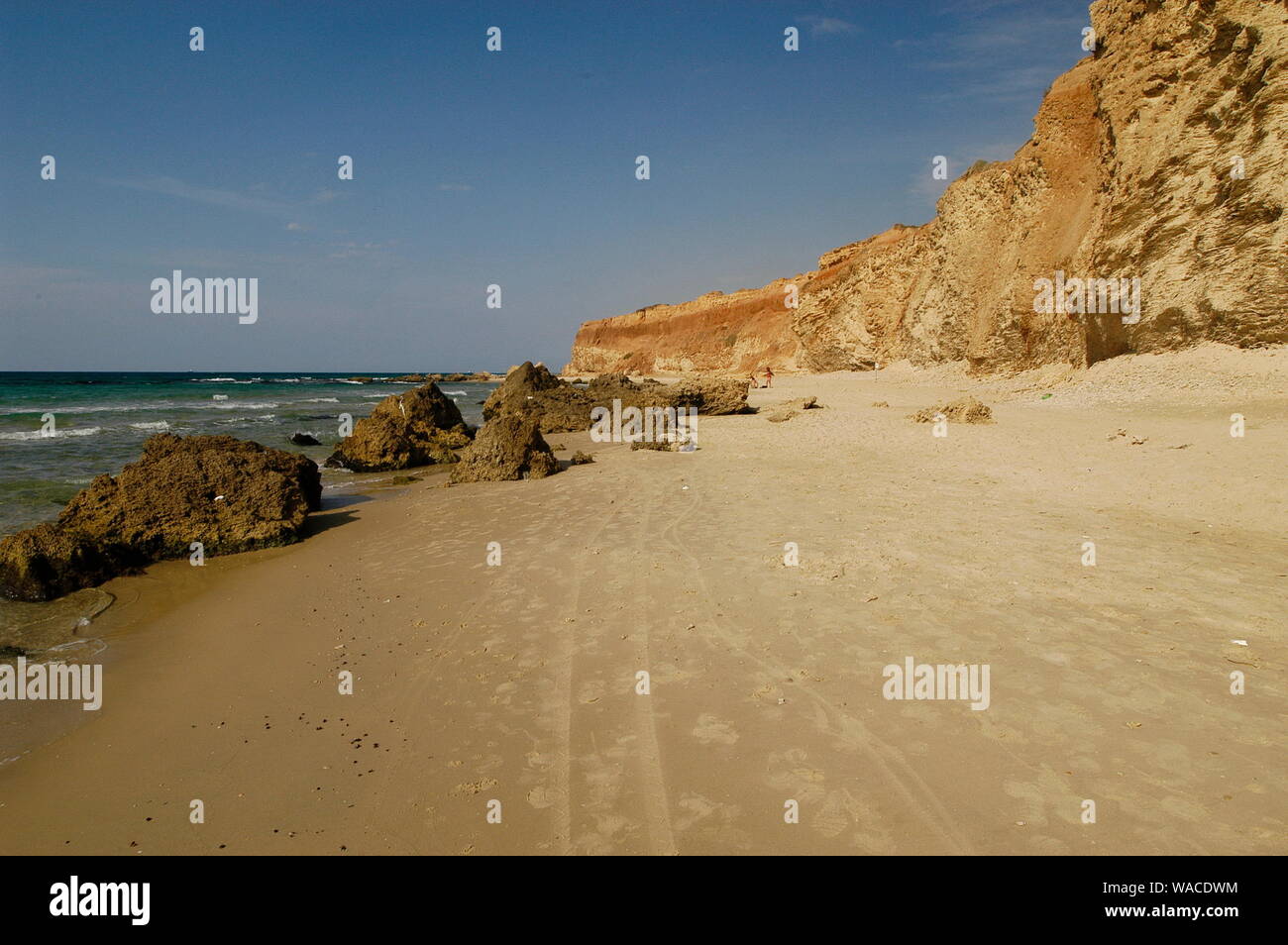 Sand beach at Netania area, Israel Stock Photo - Alamy