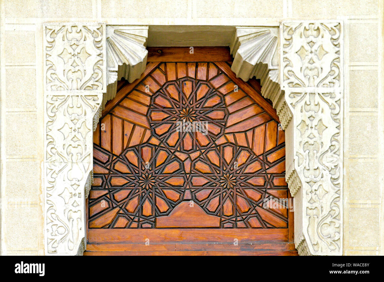 Wooden ornament on the mosque facade wall Stock Photo - Alamy