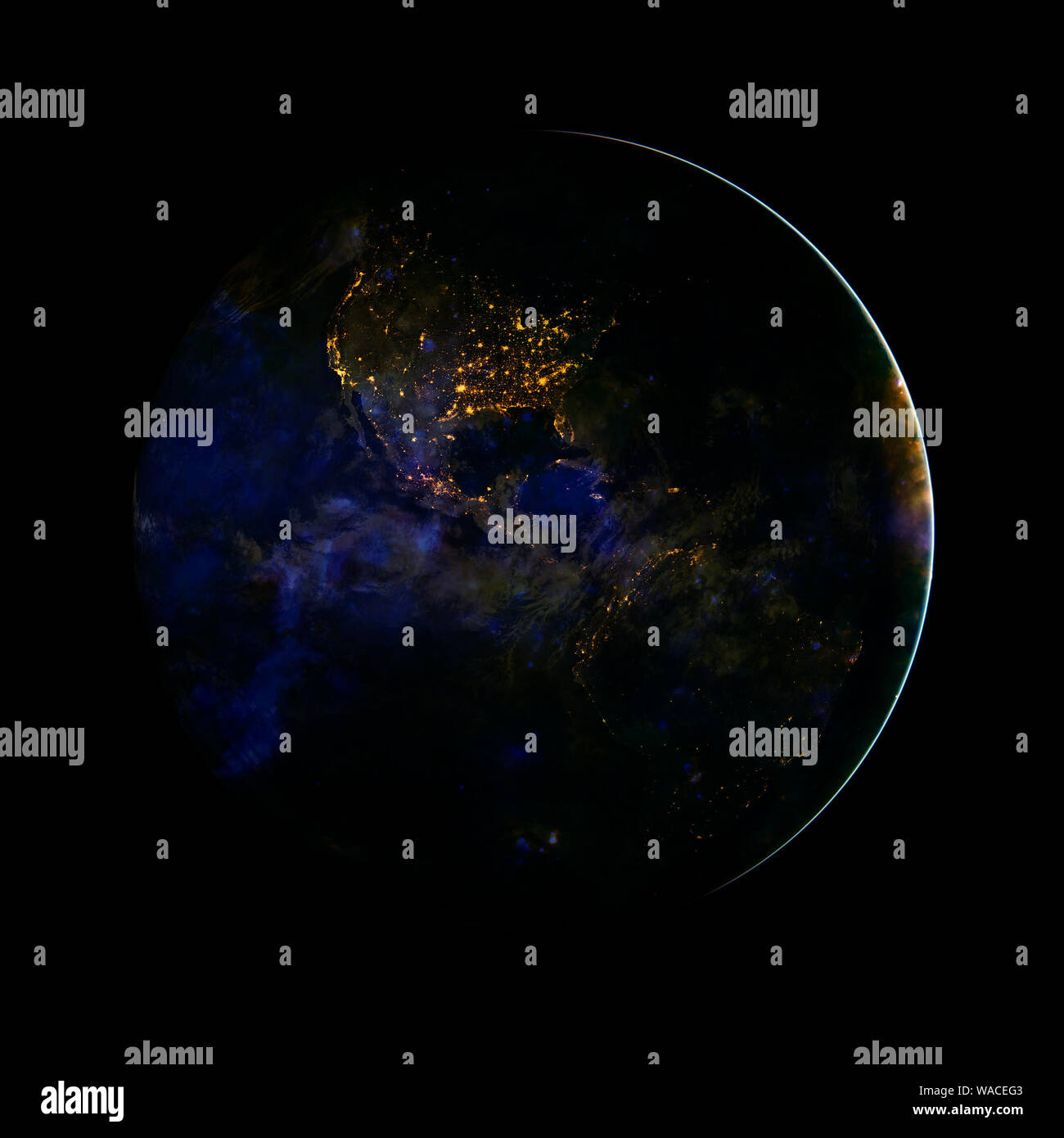 Beautiful view of earth from space. Elements of this image furnished by ...