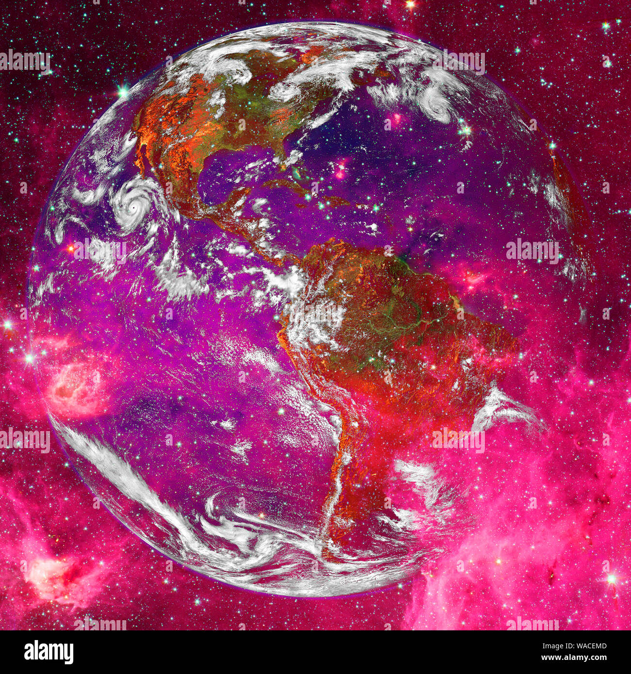 Earth. Space art. Outer space. Elements of this image furnished by NASA ...