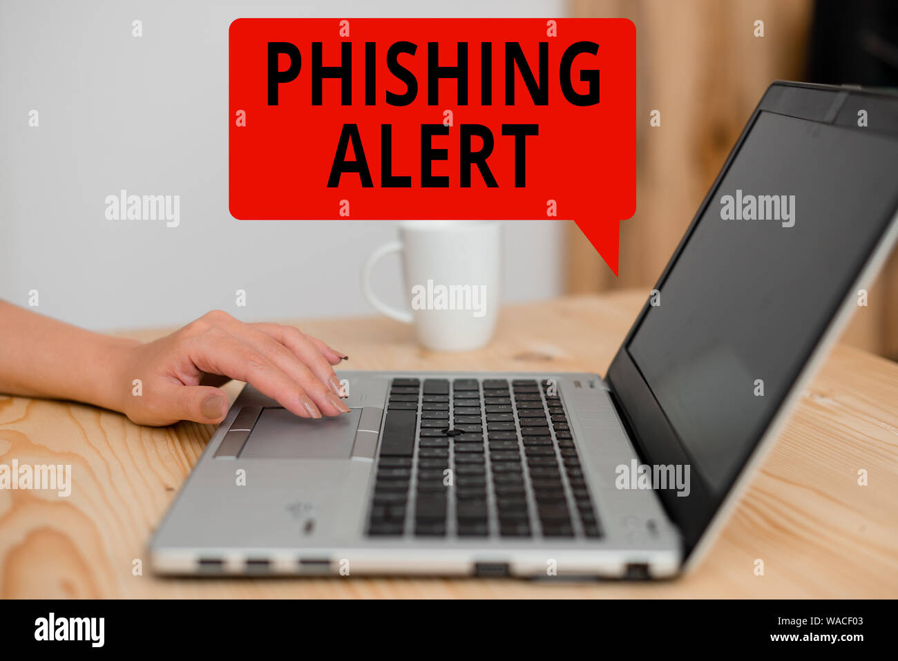 Text sign showing Phishing Alert. Business photo showcasing aware to ...
