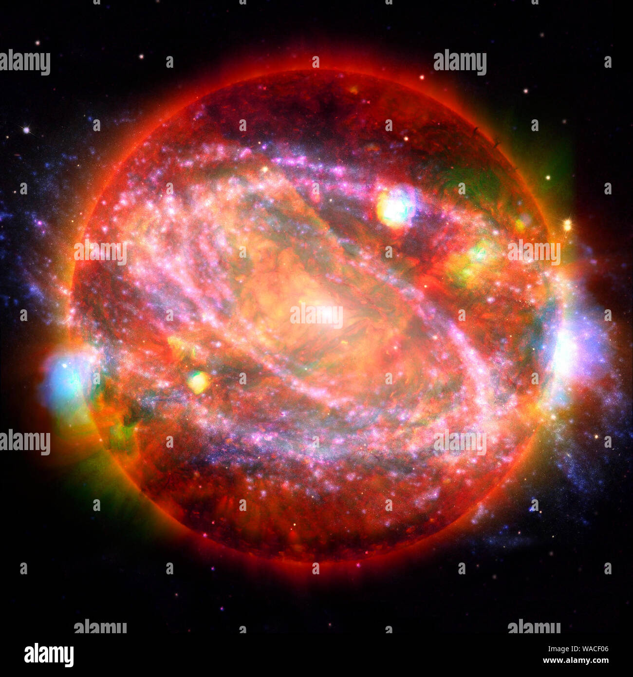 Extremely hot star. Liquid plasma. Cosmic art. Elements of this image ...