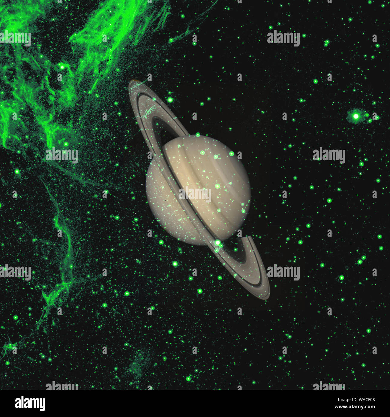 Saturn. Incredibly beautiful planets, galaxies, dark and cold beauty of ...