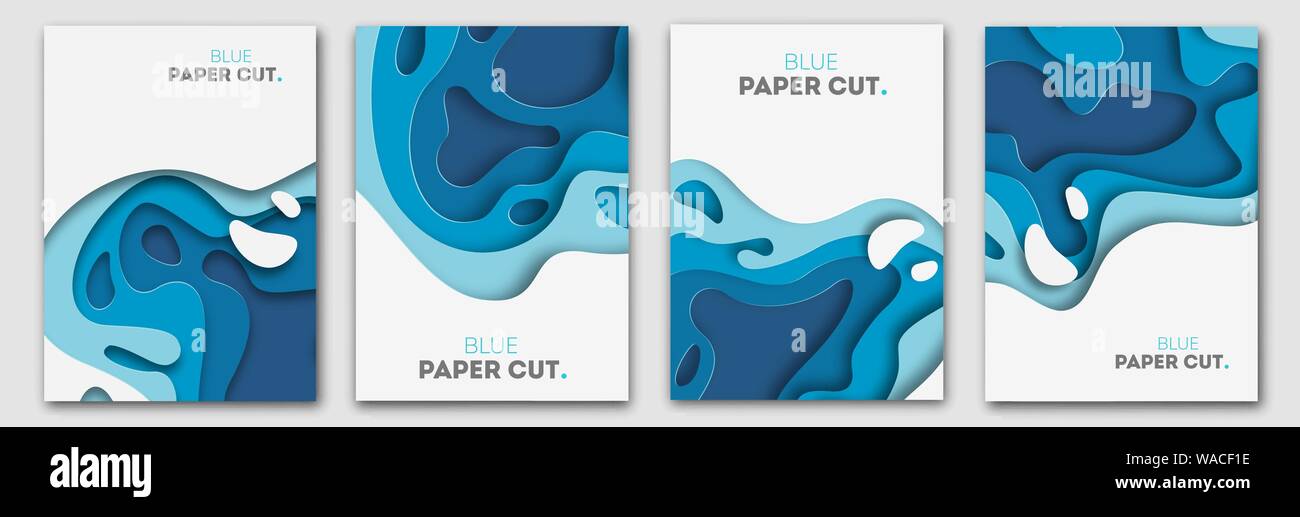 Paper cut design concept for flyers, presentations and posters. Vector ...
