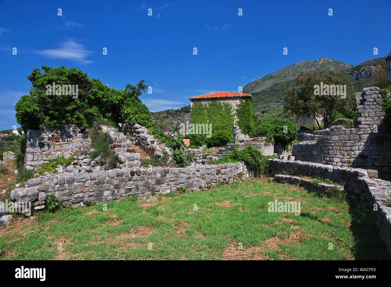 Ancient ruins of Stari Bar, Montenegro Stock Photo - Alamy
