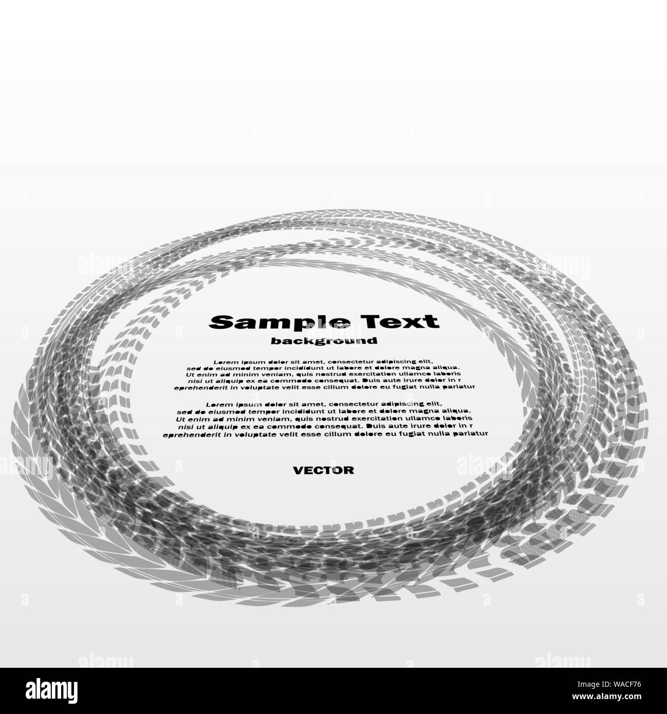 Different gray tire track silhouettes in circle shape isolatted on ...