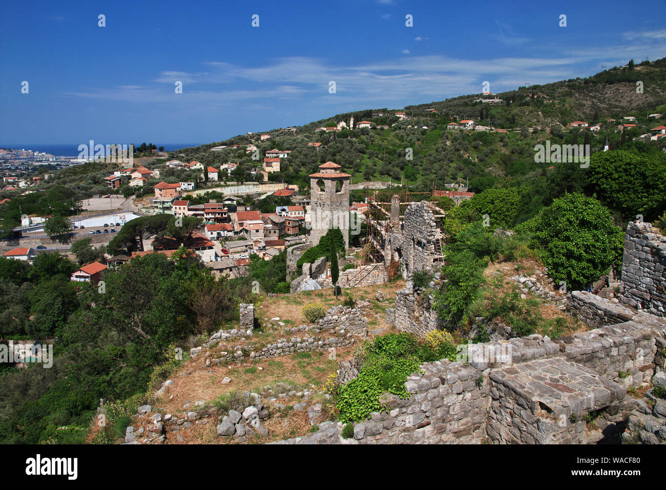 Ancient ruins of Stari Bar, Montenegro Stock Photo - Alamy