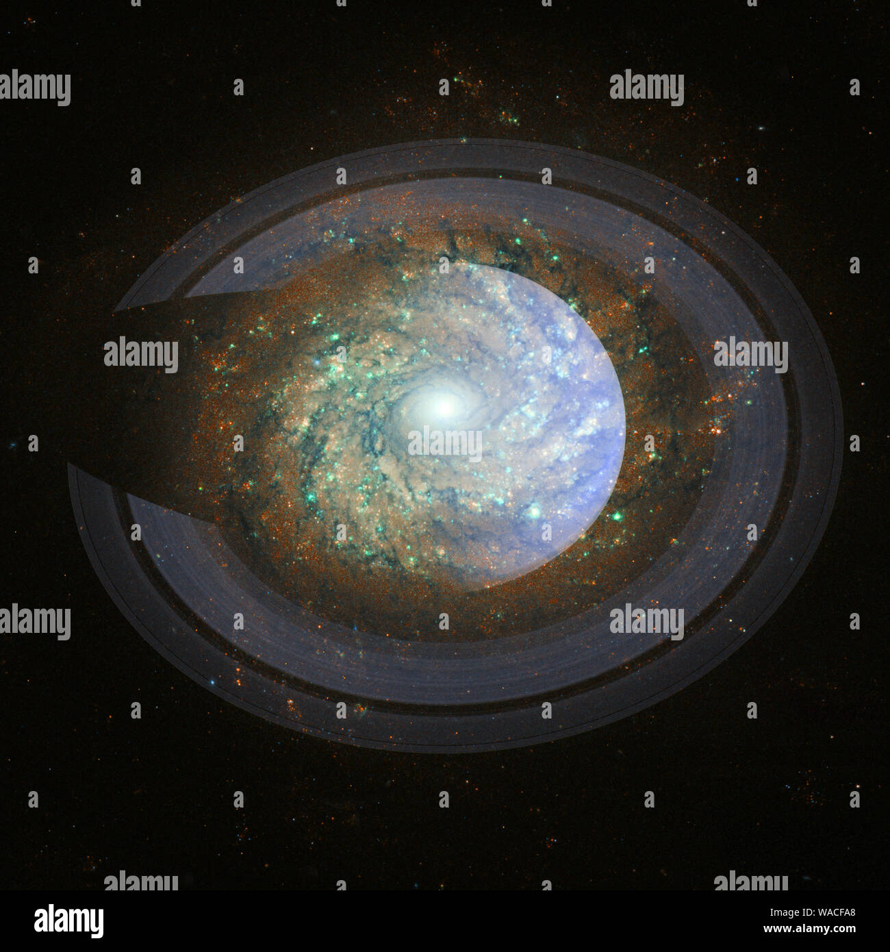 Saturn - planet of the Solar system. Science wallpaper. Elements of ...