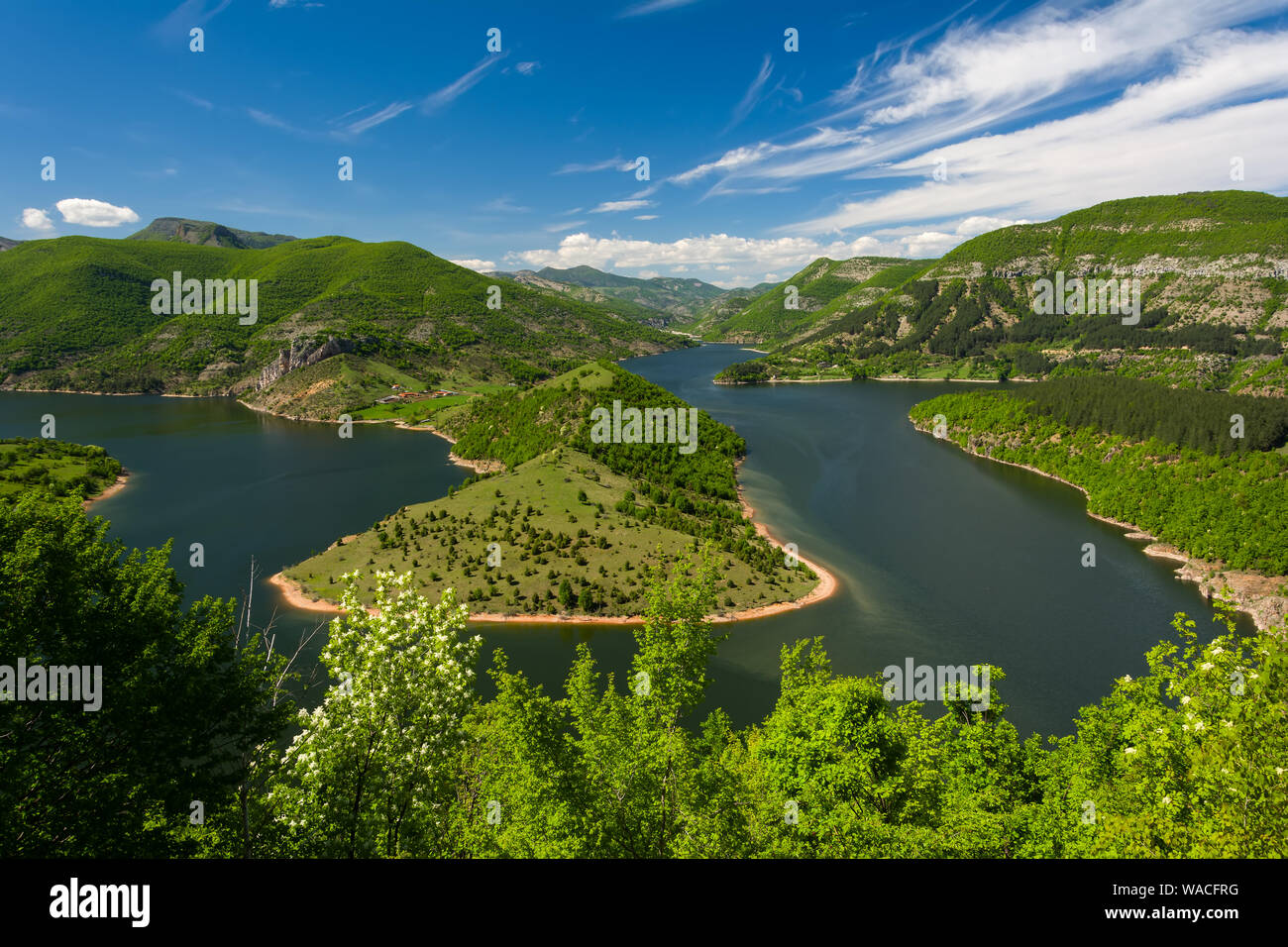Aerial view kardzhali dam meander hi-res stock photography and images ...