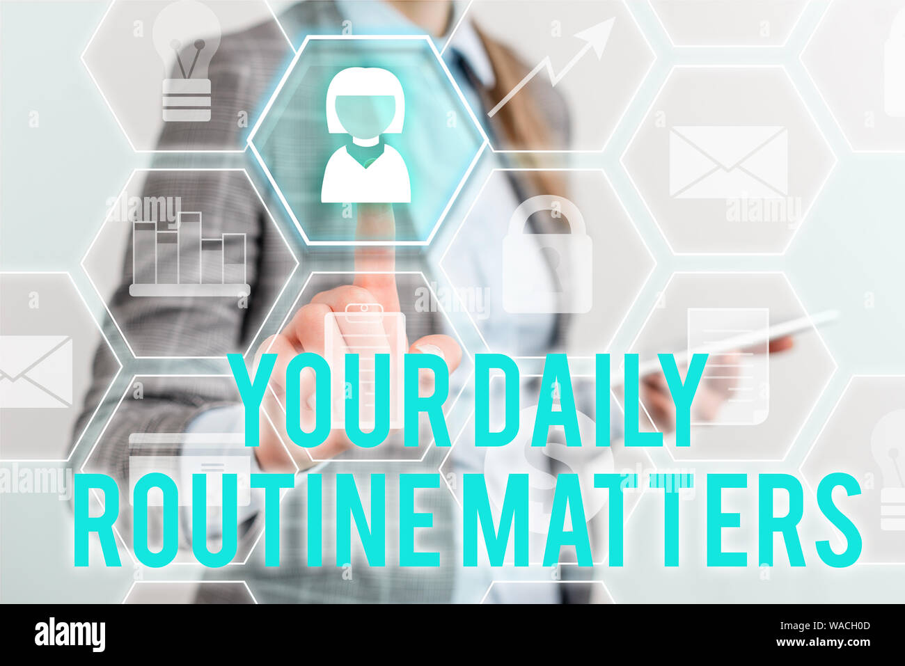 Writing note showing Your Daily Routine Matters. Business concept for ...