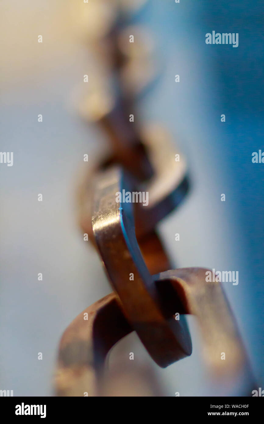 In this photo you can see the links of a steel chain that belonged to a ...