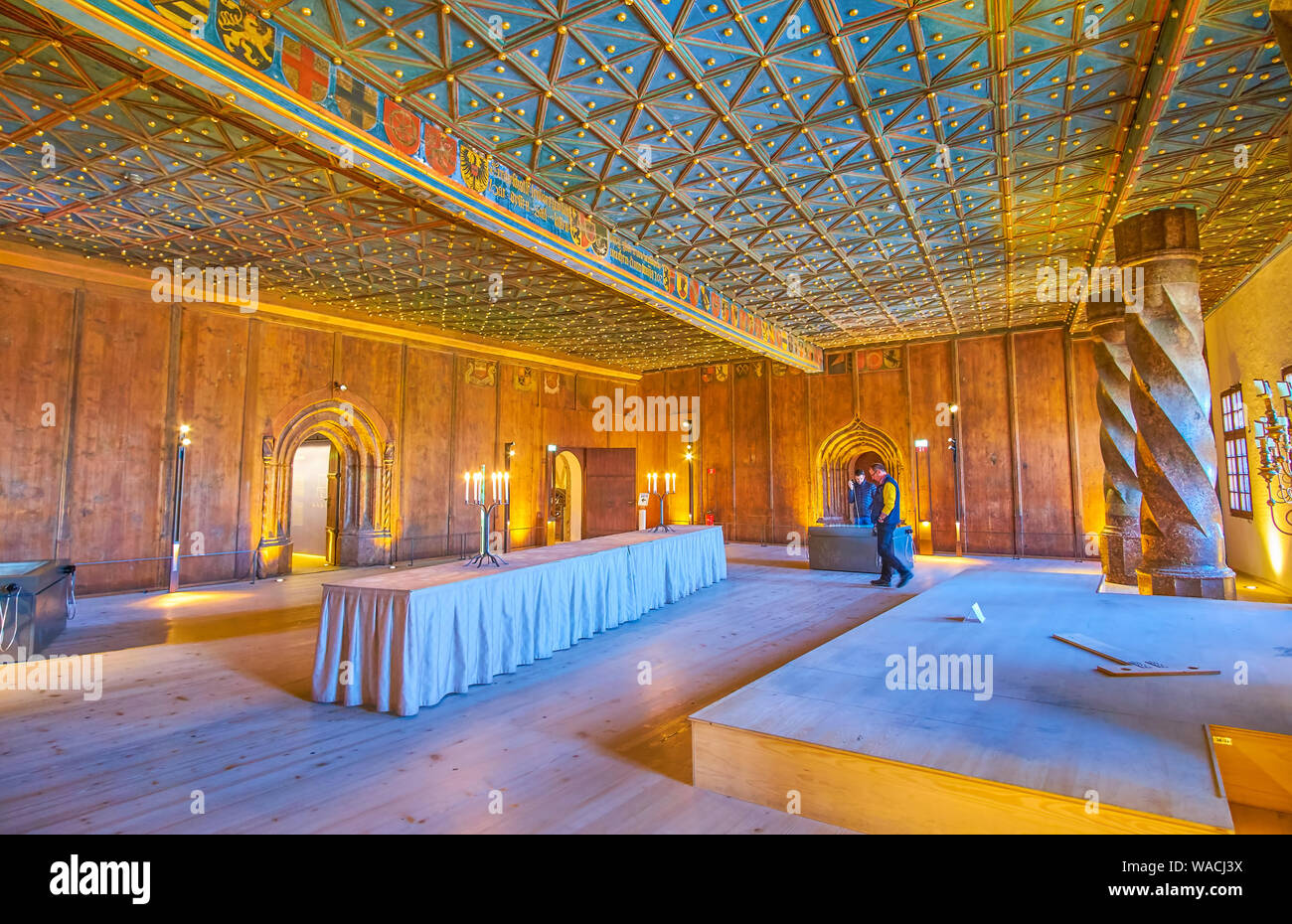 SALZBURG, AUSTRIA - FEBRUARY 27, 2019: The Golden Rooms with their ...