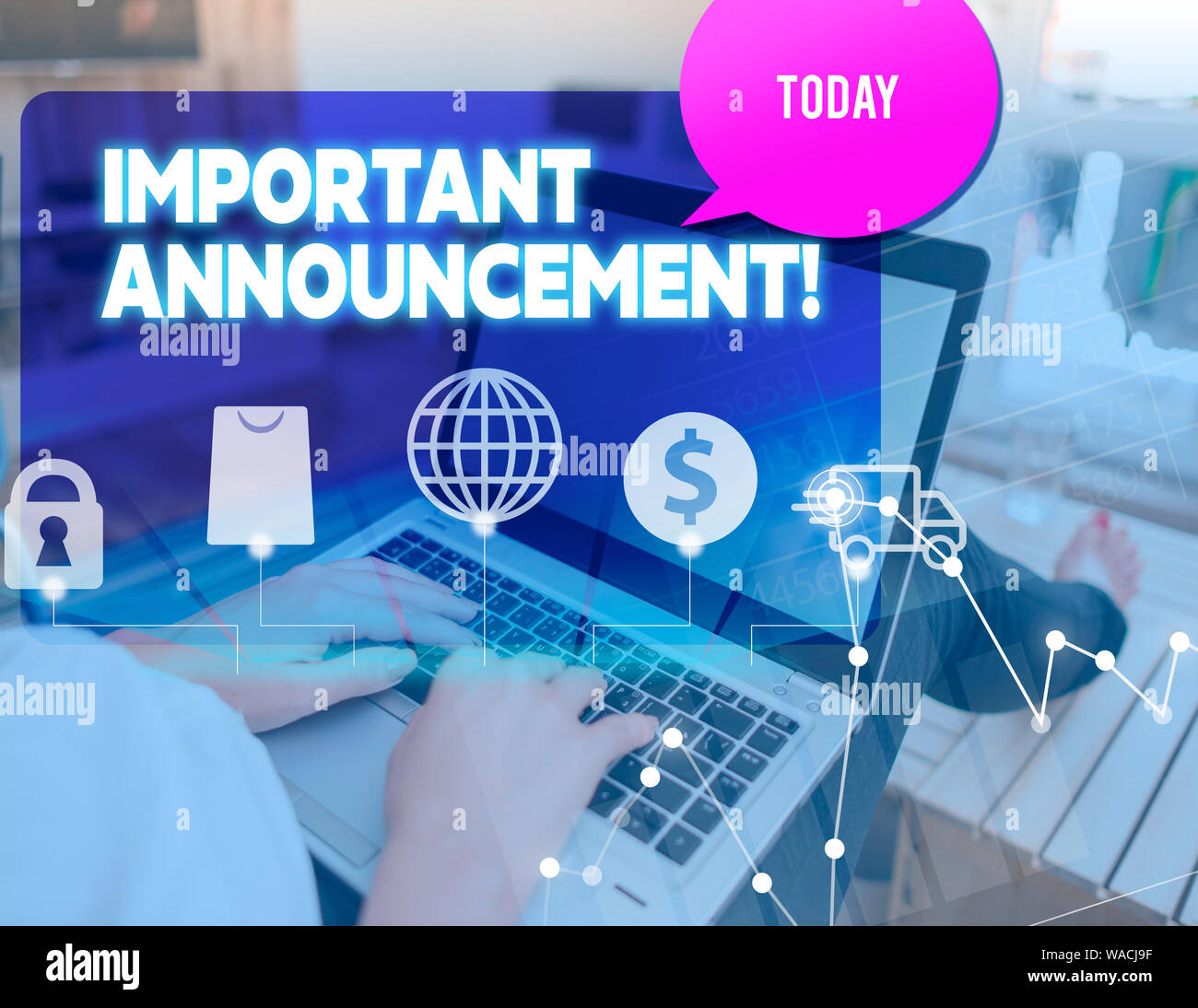 Handwriting text Important Announcement. Conceptual photo spoken ...