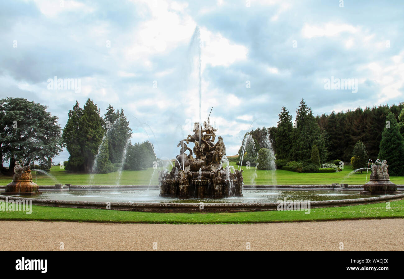 The fountain of Perseus and Andromeda, Witley Court, England Stock ...