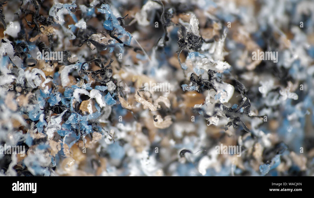 Plastic gets into sea, gradually destroyed by waves and sun. Plastic ...