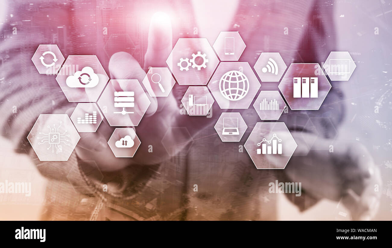 Technology infrastructure cloud technology and communication Stock ...