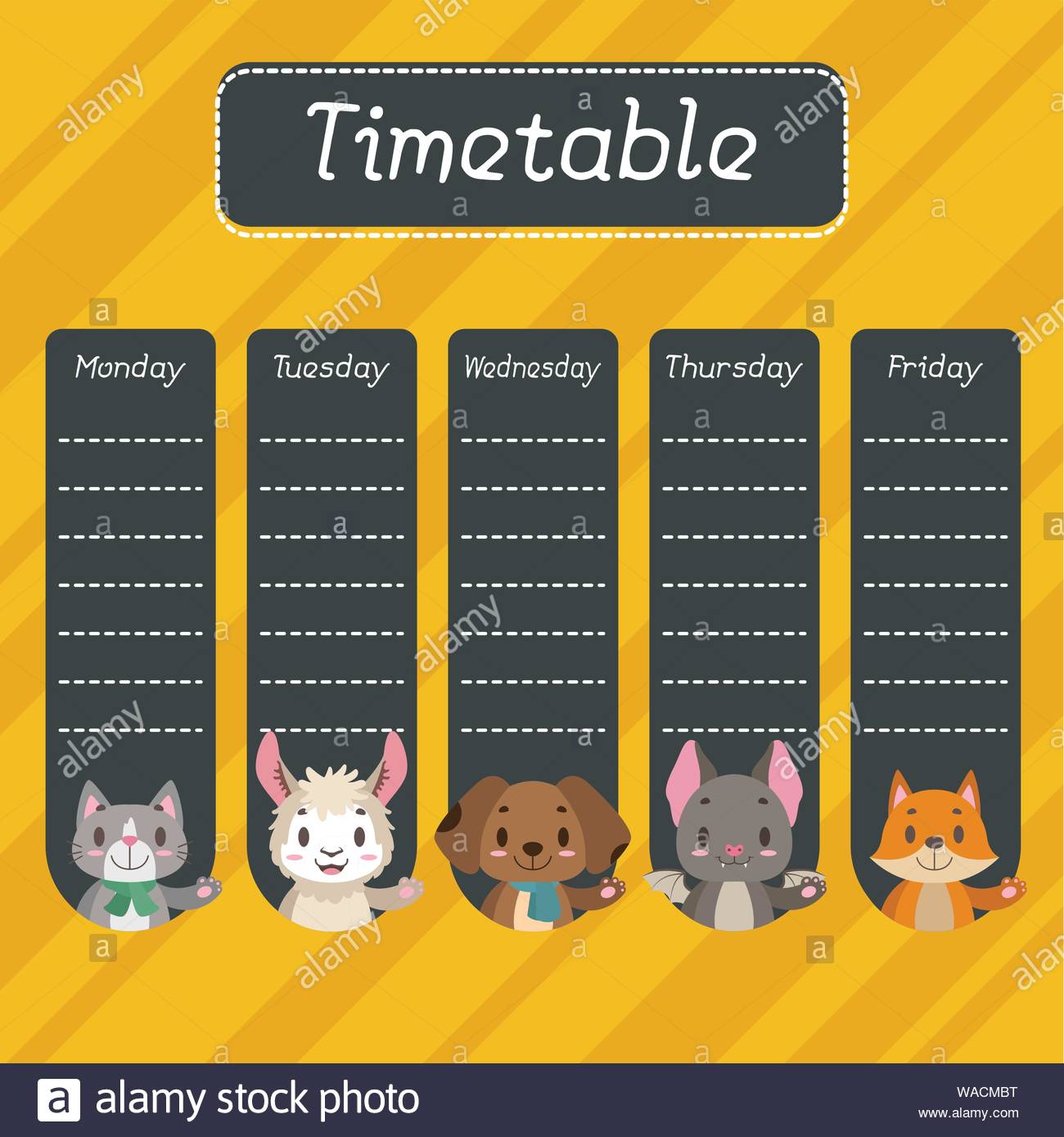 School Timetable Stock Photos & School Timetable Stock Images - Alamy