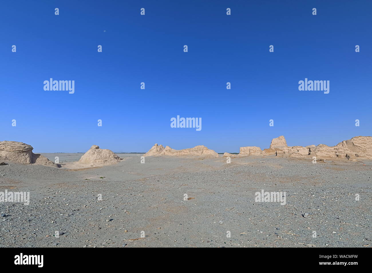 Ruins of the Tibetan fort-ancient town of Miran. Ruoqiang county ...