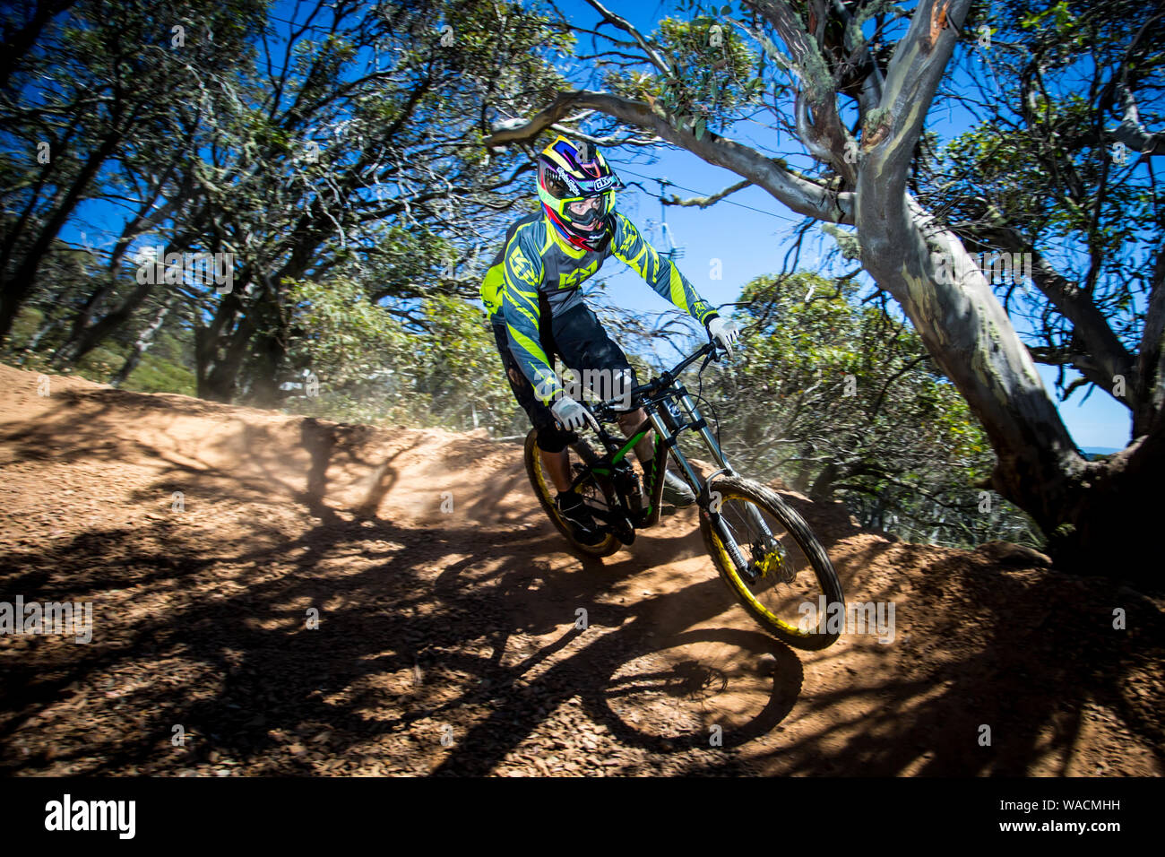 Mountain Bike Riders at Mt Buller Stock Photo - Alamy
