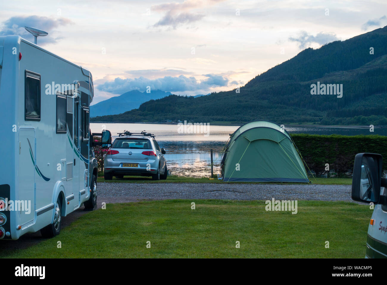 Camping invercoe hi-res stock photography and images - Alamy