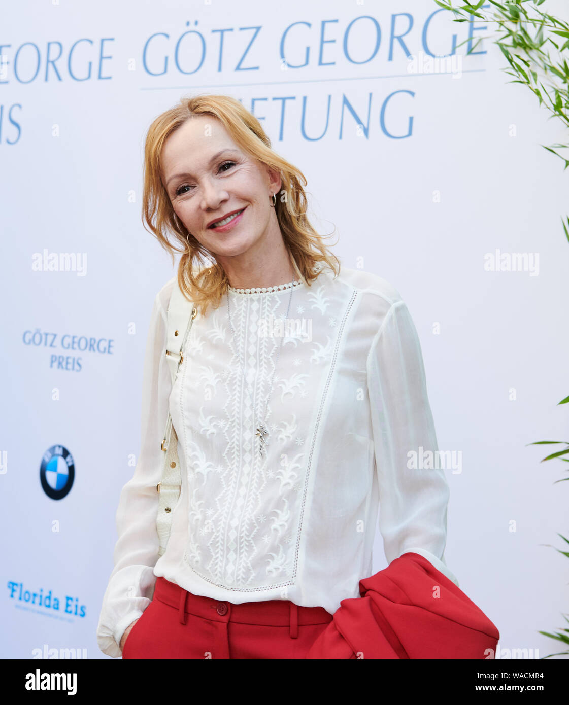 Berlin, Germany. 19th Aug, 2019. The actress Katja Flint comes to the ...